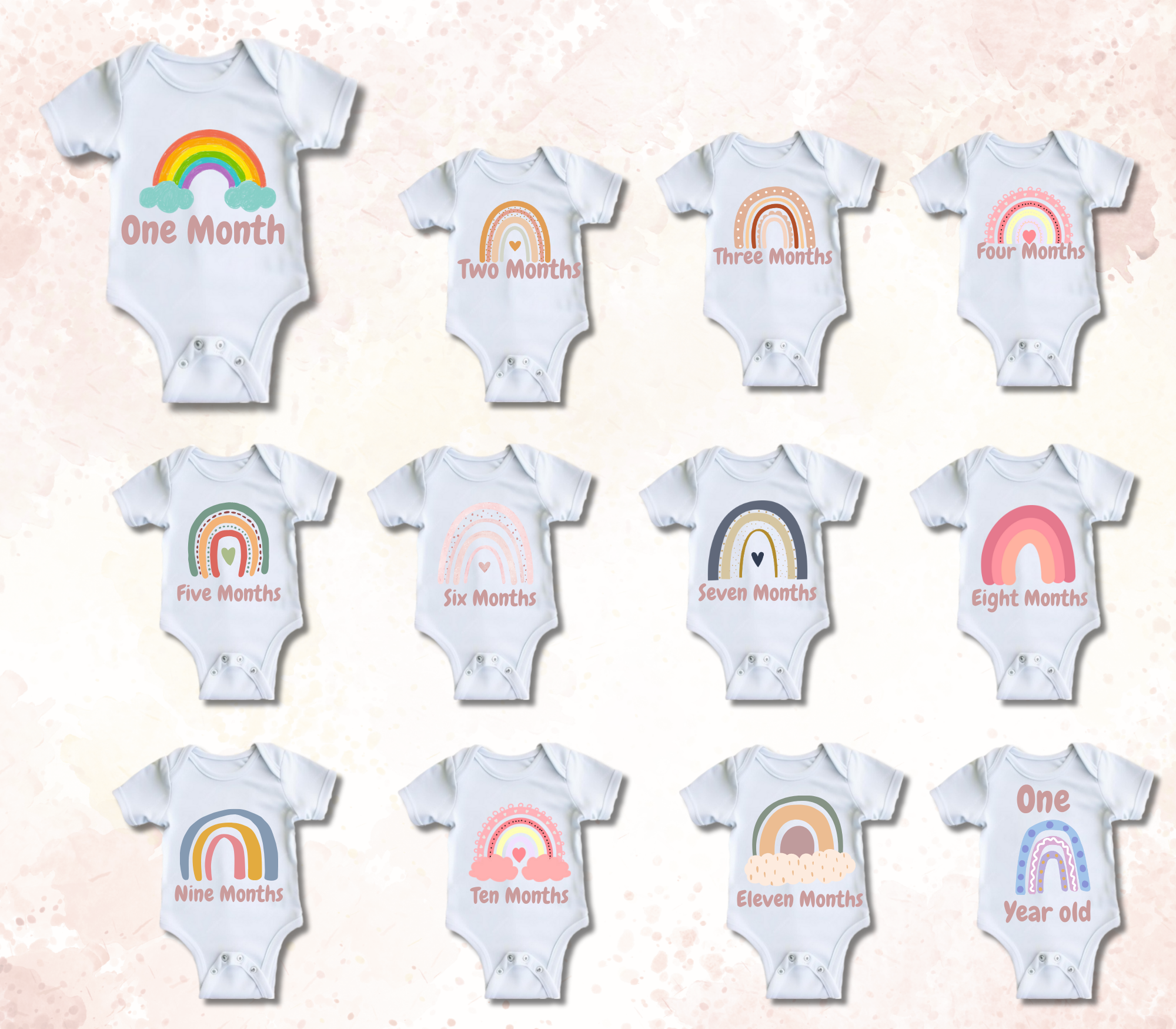 Personalized Milestone Baby Grows - Wiggleroo